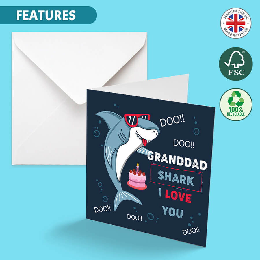 Shark Greeting Cards Online - Unique Handmade Birthday Cards and Templates