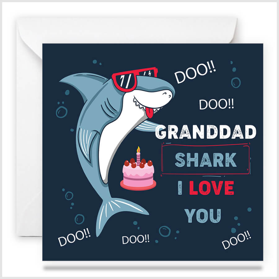 Shark Greeting Cards Online - Unique Handmade Birthday Cards and Templates