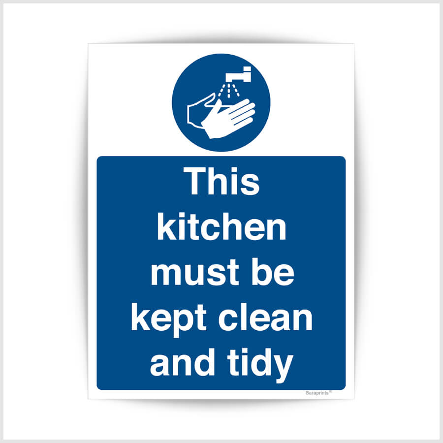 Clean and tidy kitchen sticker/Kitchen hygiene reminder sticker ...