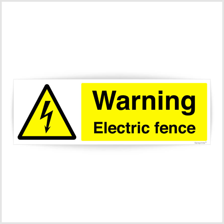 Electric Fence Warning sticker/Electric Fence Sign sticker/Electric ...