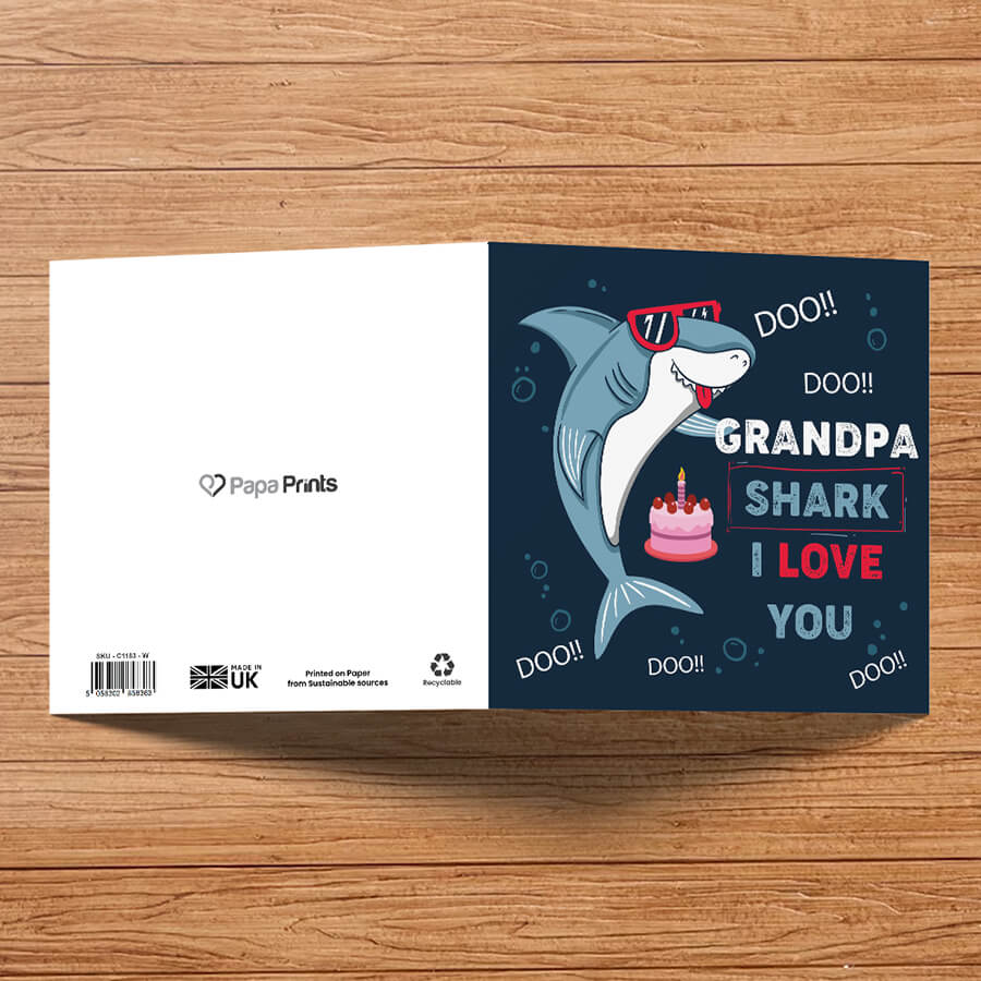 Shark Greeting Cards Online - Unique Handmade Birthday Cards and Templates