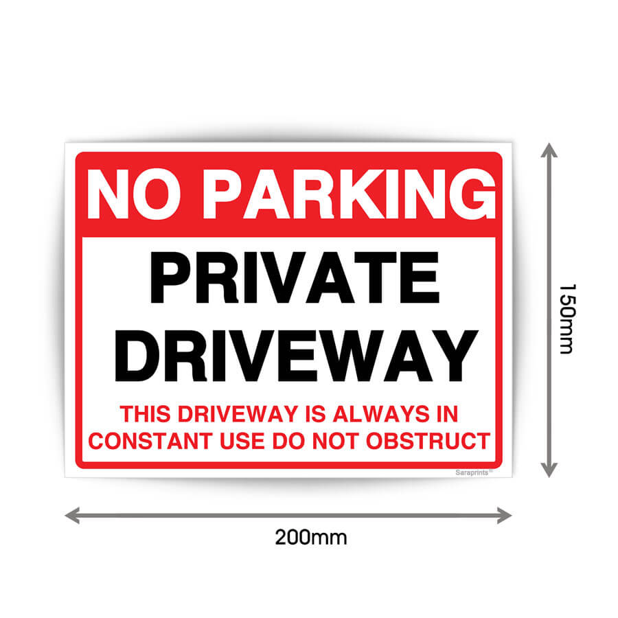 No parking sign for private driveway sticker/Private driveway no ...