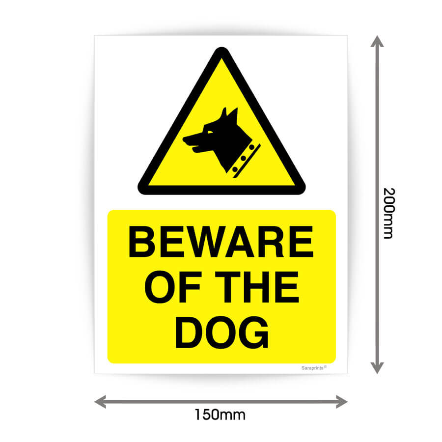 Dog warning sign sticker/Outdoor dog warning sticker/Pet safety sign ...