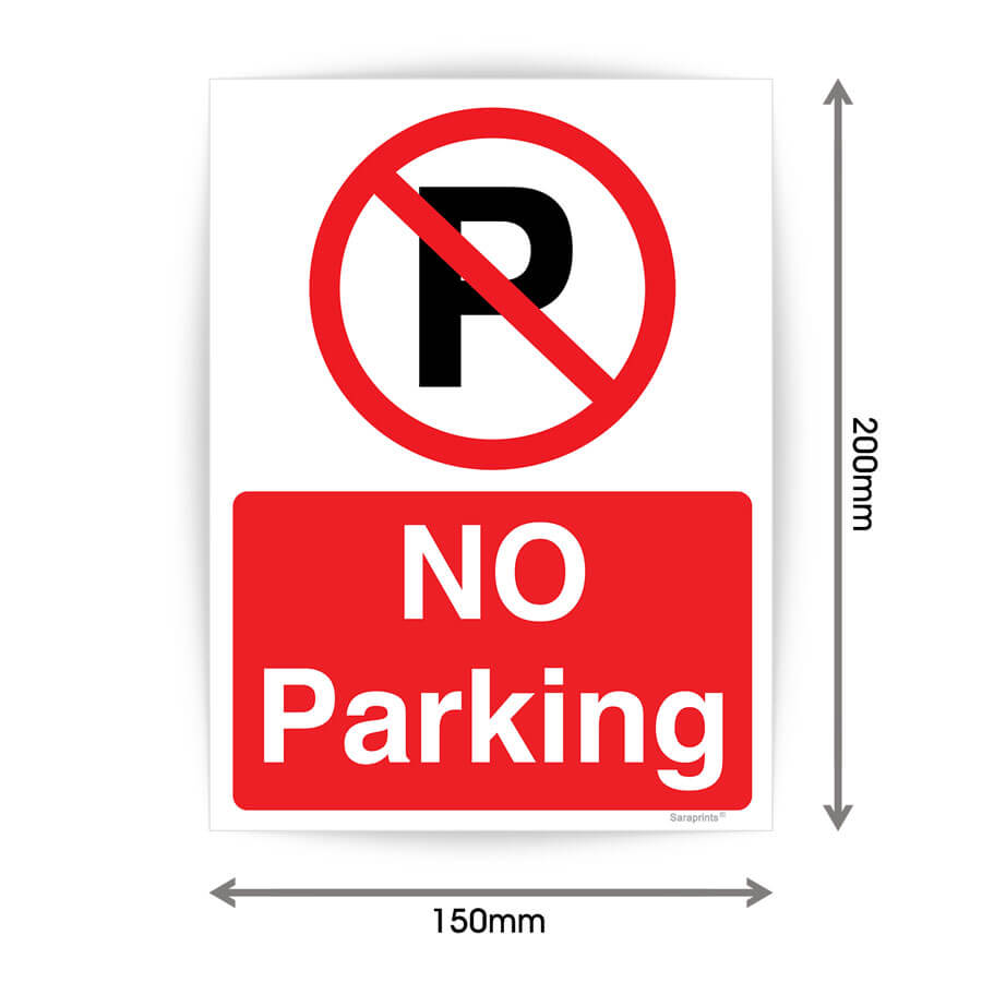 No Parking Zone decal/Adhesive No Parking label/No Parking Sign sticker ...