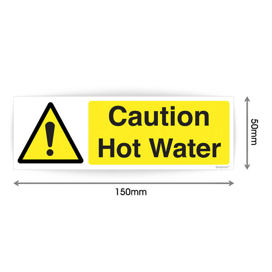 Hot Water warning label/Hot water safety sign sticker/hot water label ...
