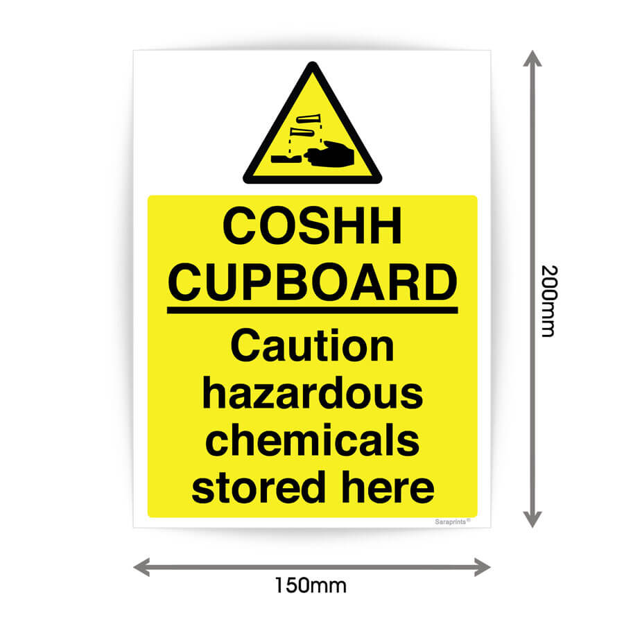 COSHH cupboard sign sticker/Chemical storage safety signs/COSHH ...