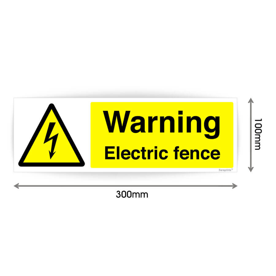 Electric Fence Warning sticker/Electric Fence Sign sticker/Electric ...