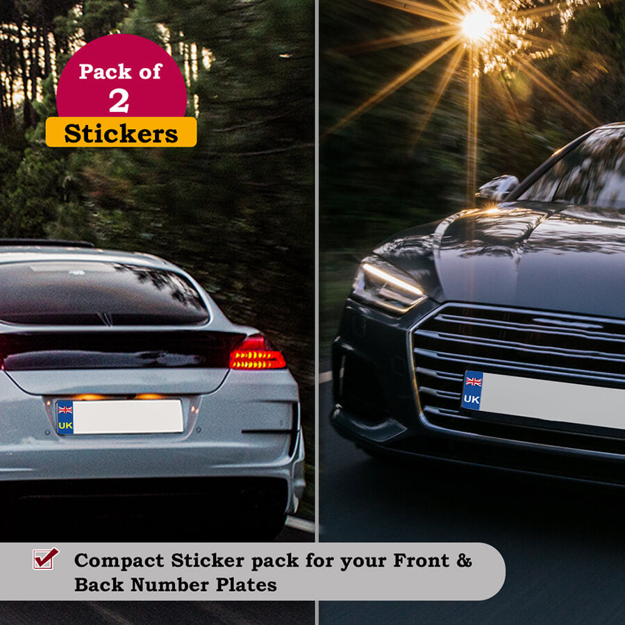 UK number plate stickers/Front and rear number plate stickers/Green and ...