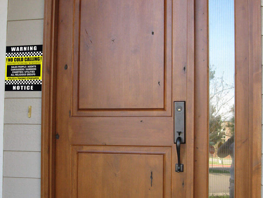 Anti-cold calling sticker/No solicitors sticker/Do not disturb sign ...