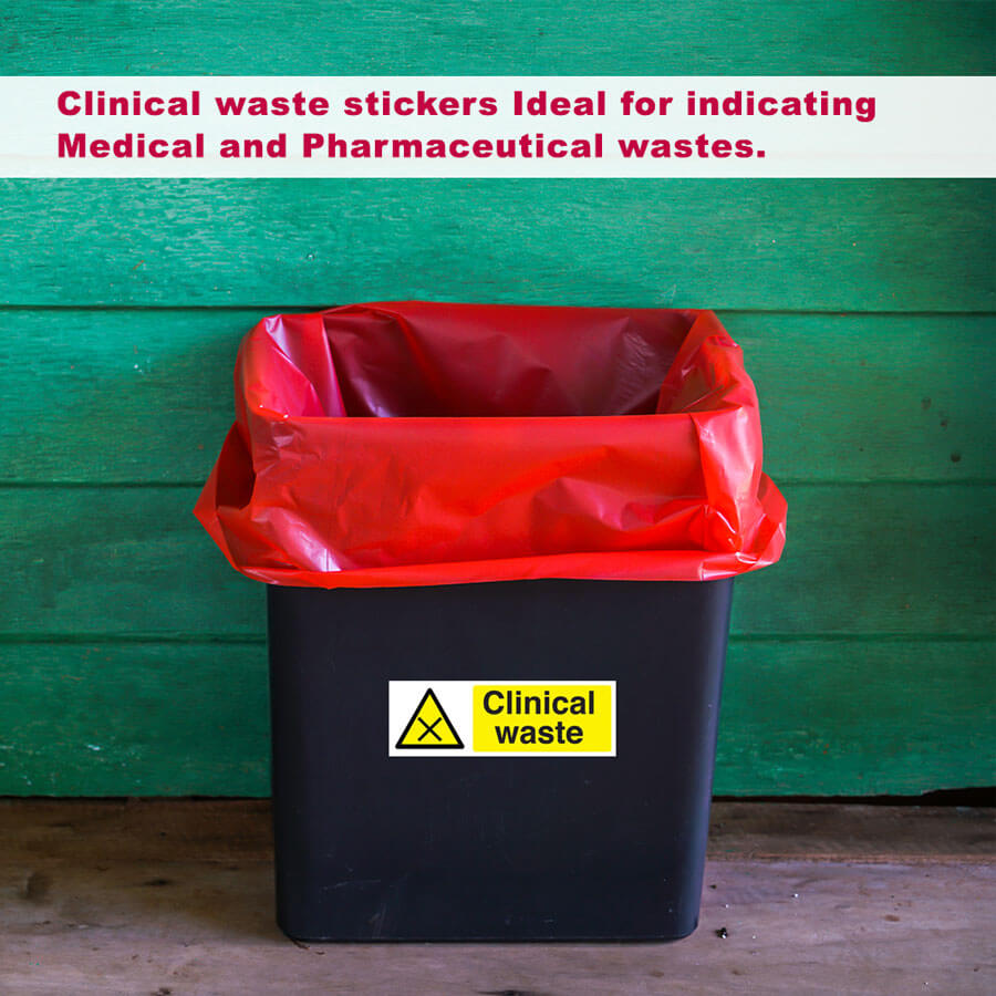 Medical waste labels/Waste management signage/Clinical waste ...