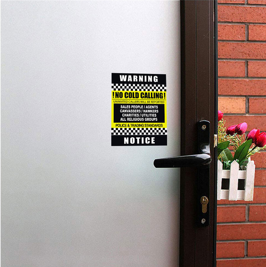 Anti-cold calling sticker/No solicitors sticker/Do not disturb sign ...