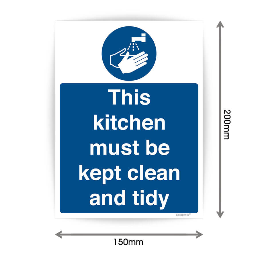 Clean and tidy kitchen sticker/Kitchen hygiene reminder sticker ...