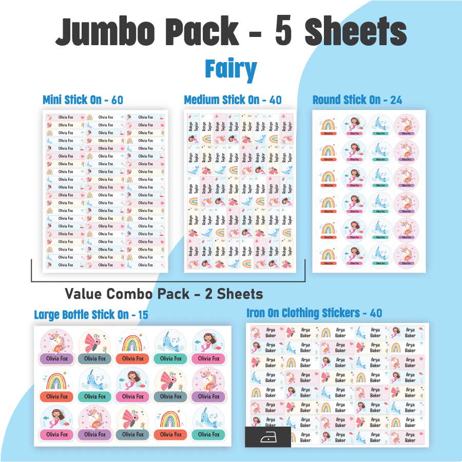 Buy Personalised Name Labels for Kids - Waterproof & Easy to Apply