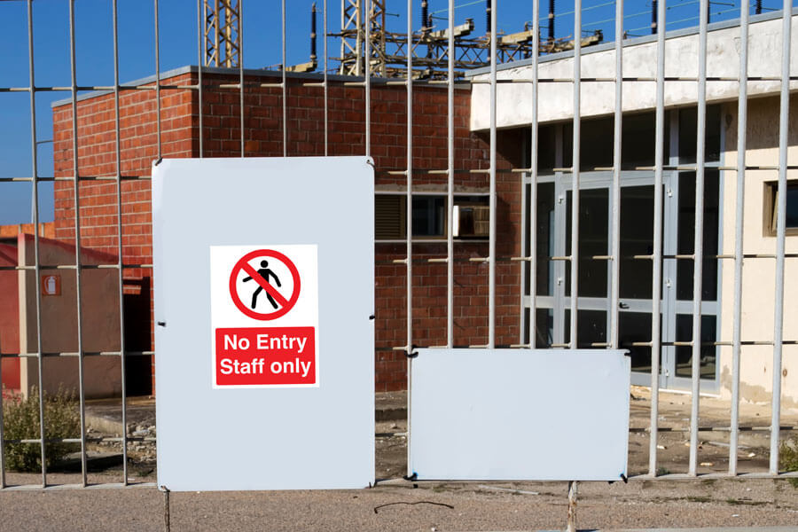 No Entry sign sticker/Staff Only sign sticker/Prohibition sign sticker ...