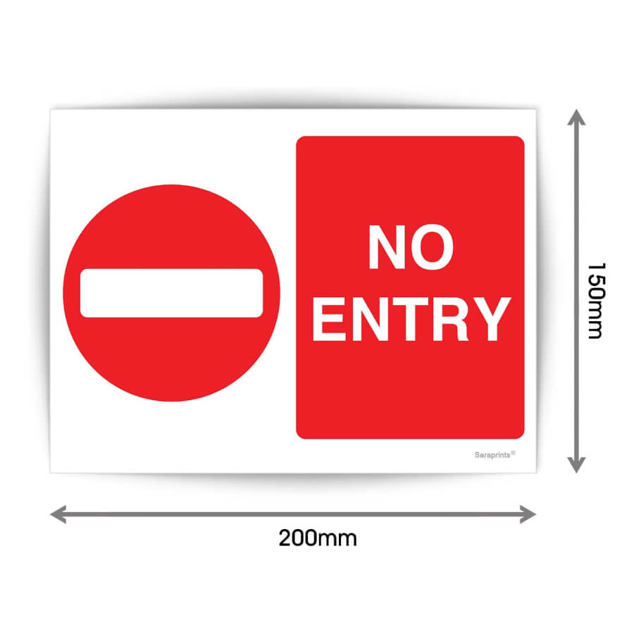 No Entry Signs sticker waterproof/Long-lasting No Entry sign sticker/No ...