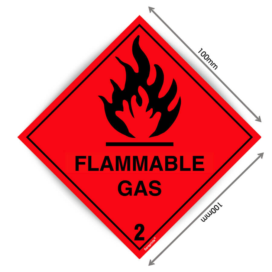 Fire hazard warning label/Flammable gas safety sign vinyl sticker/vinyl ...