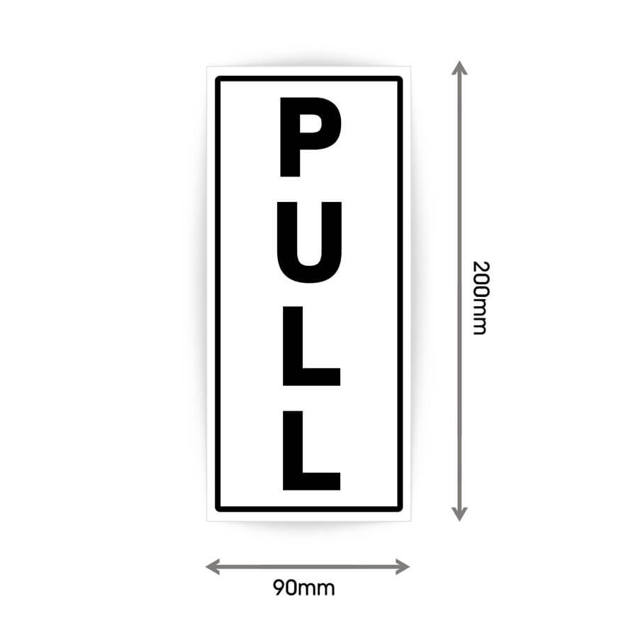 Safety sticker for doors/Door Pull Sign sticker/Clear Pull Sign sticker ...