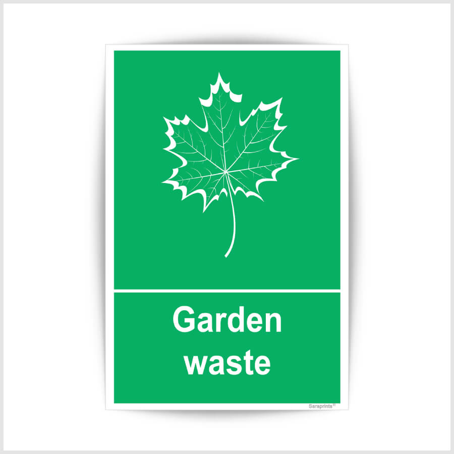 Garden bin labels/Garden waste disposal signage/Outdoor waste ...