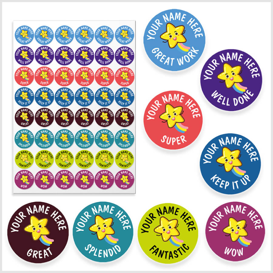 30mm paper reward stickers\Customizable motivational stickers ...