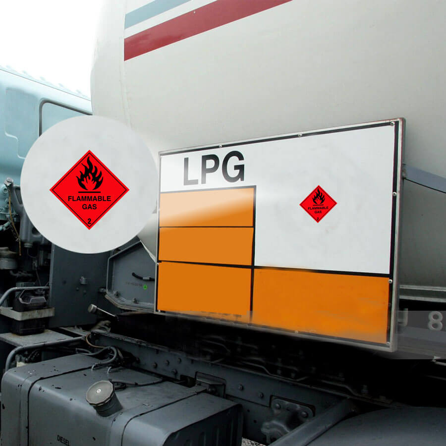 Fire hazard warning label/Flammable gas safety sign vinyl sticker/vinyl ...