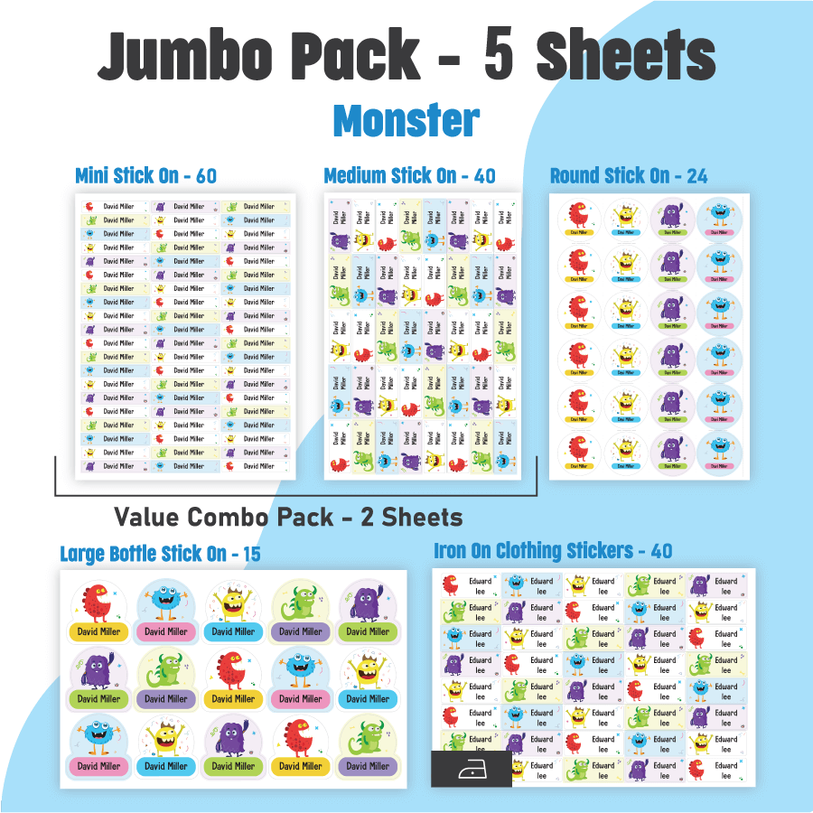 Buy Personalised Name Labels for Kids - Waterproof & Easy to Apply