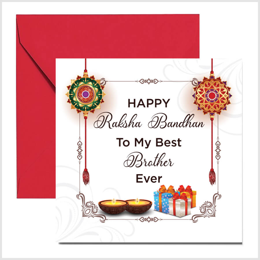 Premium Rakhi Cards for Siblings/Rakhi Card with Matching Envelope ...