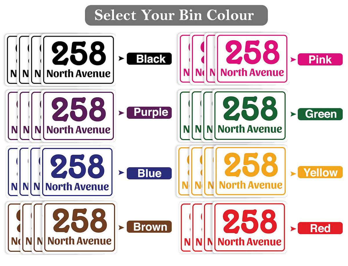 Multicolour Rectangle Bin Stickers/Bin sticker/Dustbin sticker – papaprints