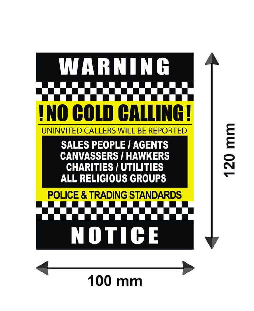 Anti-cold calling sticker/No solicitors sticker/Do not disturb sign ...