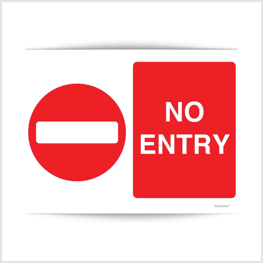 No Entry Signs sticker waterproof/Long-lasting No Entry sign sticker/No ...