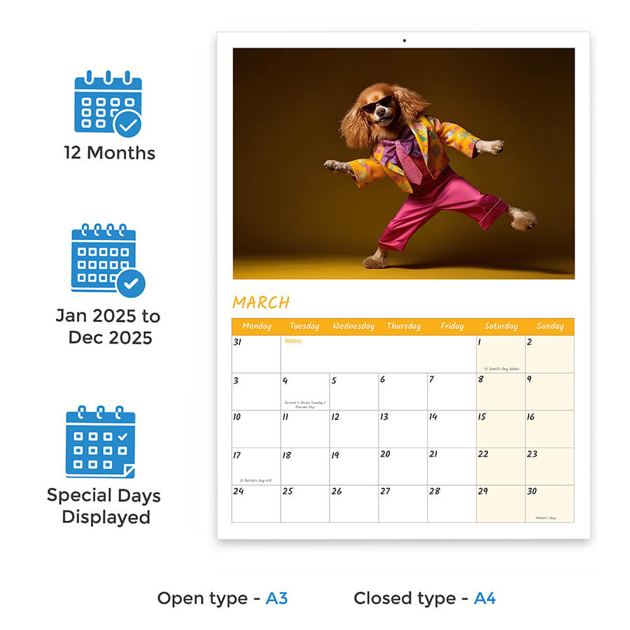 Dog Calendar | Puppy Calendar | Pet Calendar | Calendar 2026