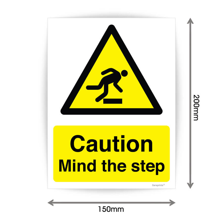 Mind the step sticker/Step warning sticker/Mind the step sign for ...