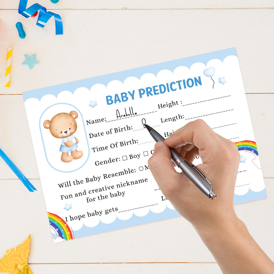 Buy Baby Name Suggestions & Prediction Advice Cards – Teddy Bear Theme Set