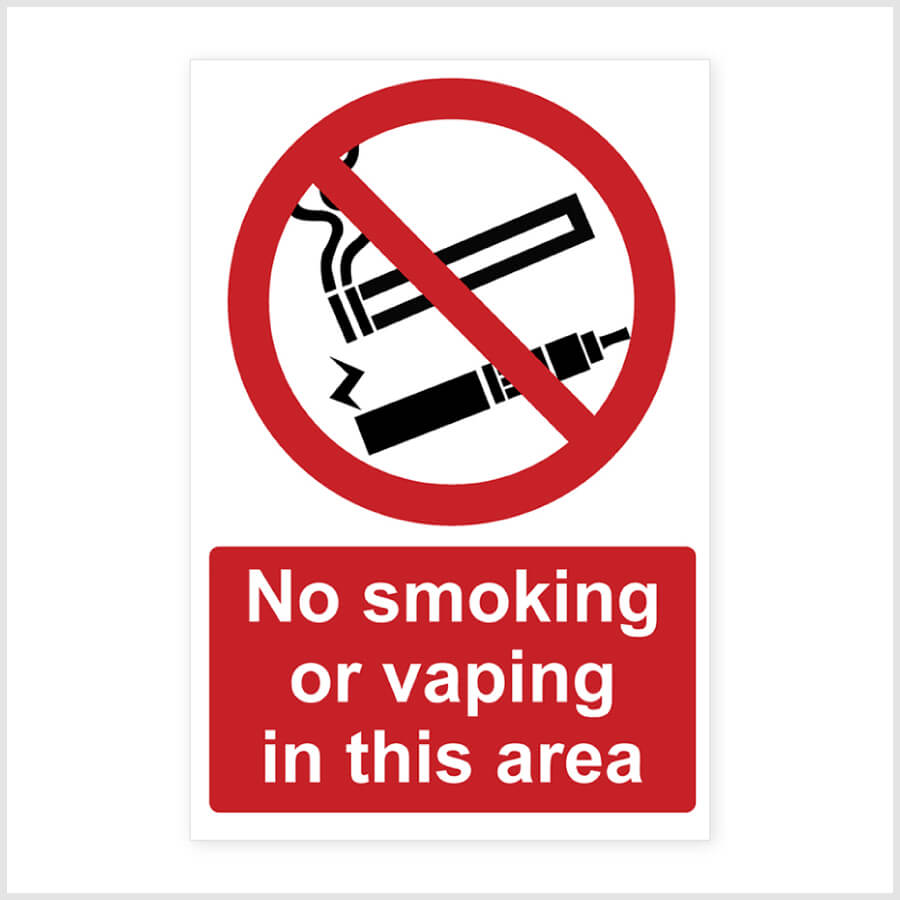 Smoking and vaping prohibition stickers/Prohibited smoking and vaping ...