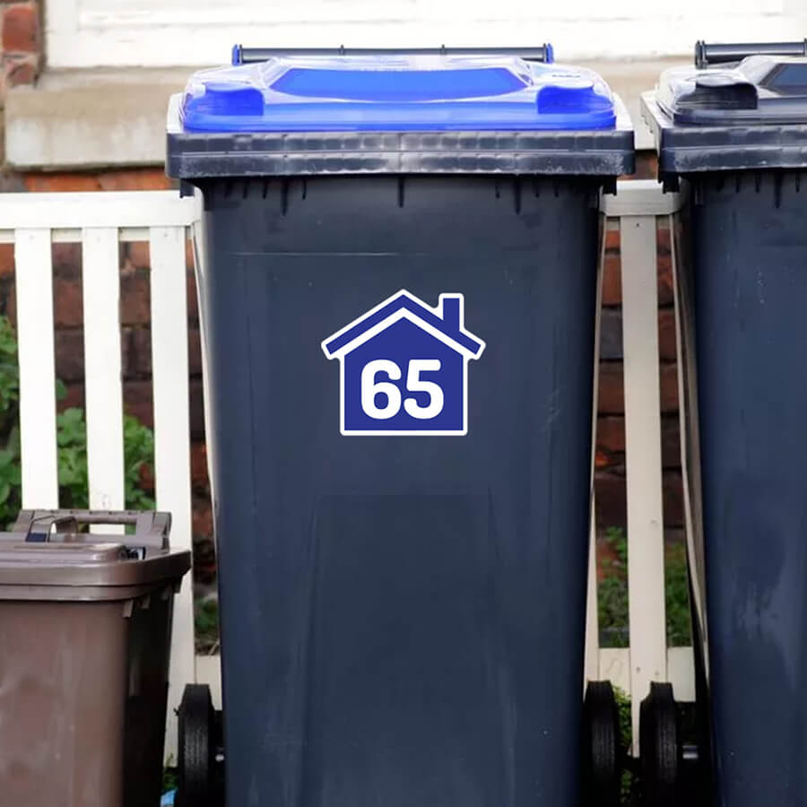 Customized bin numbers/Personalized vinyl decals for wheelie bins ...