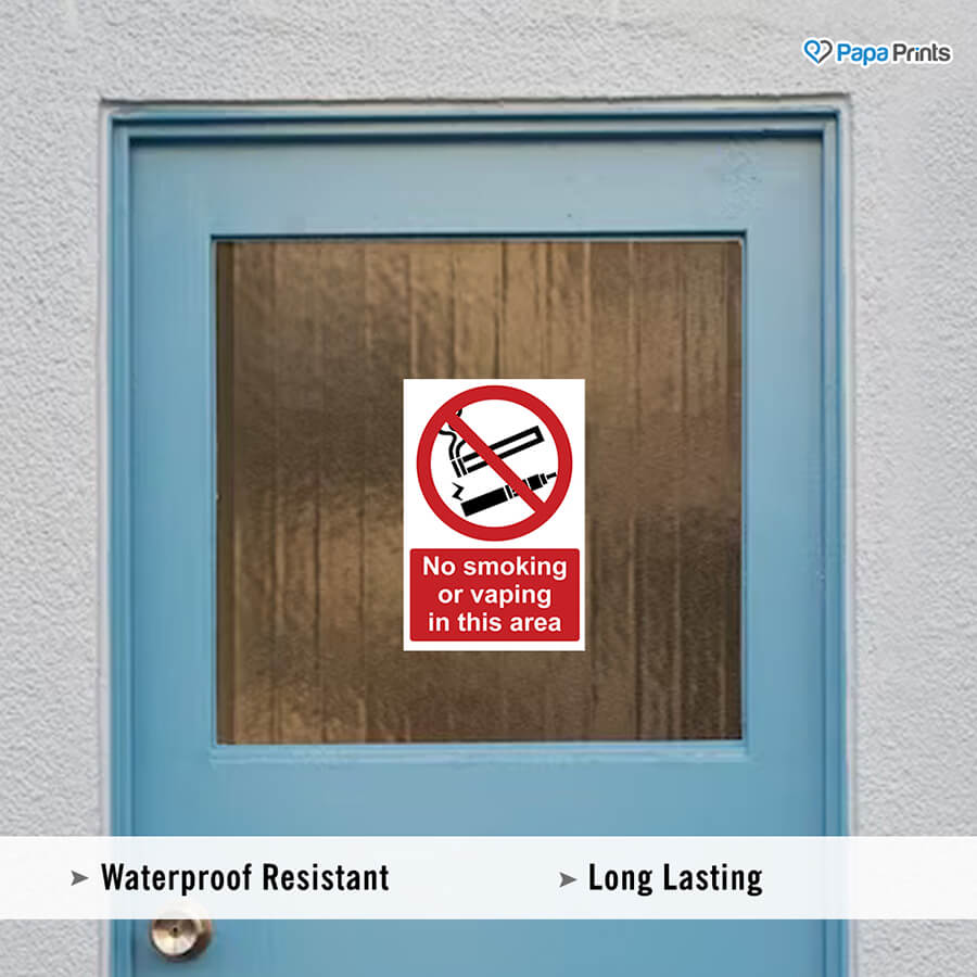 Smoking and vaping prohibition stickers/Prohibited smoking and vaping ...