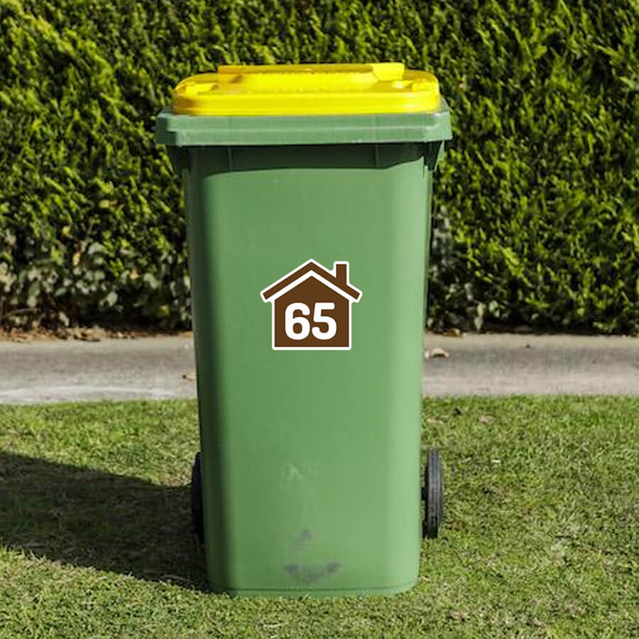 Customized bin numbers/Personalized vinyl decals for wheelie bins ...