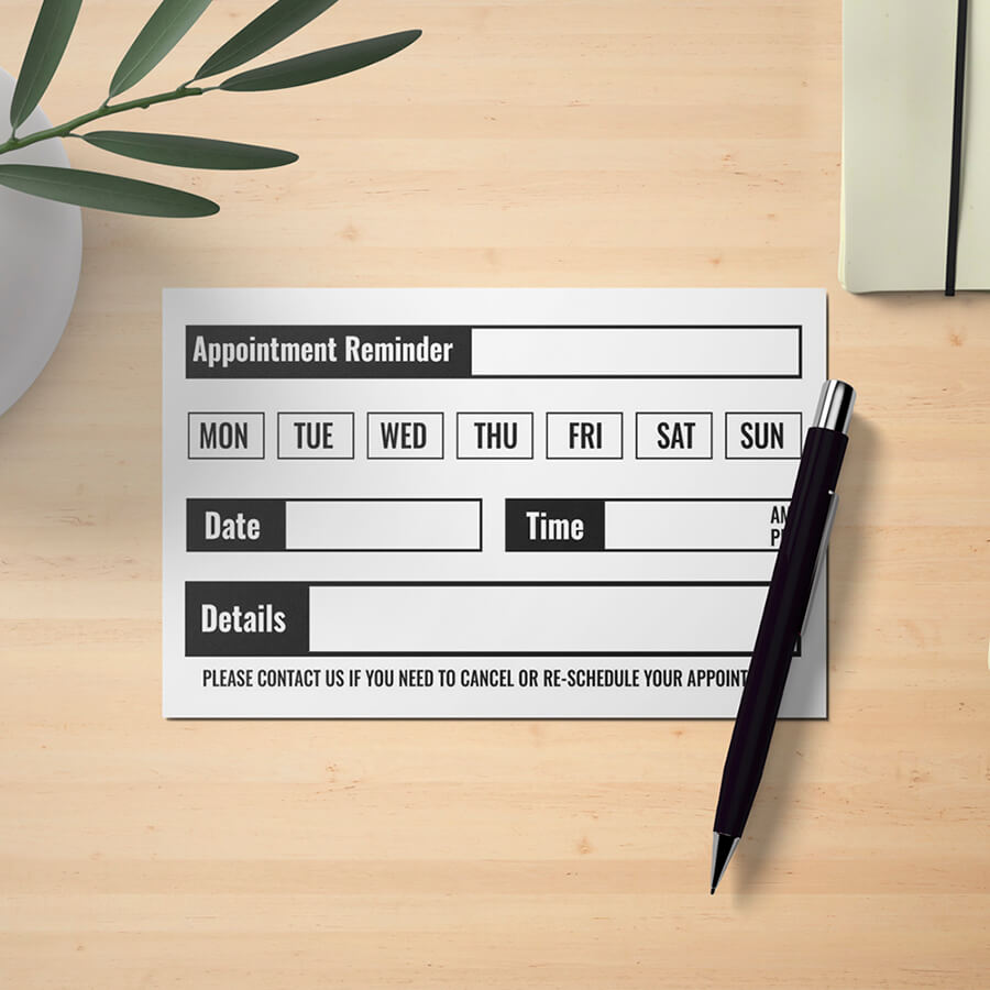Custom Appointment Reminder Cards for Business & Dental | Multiple Designs
