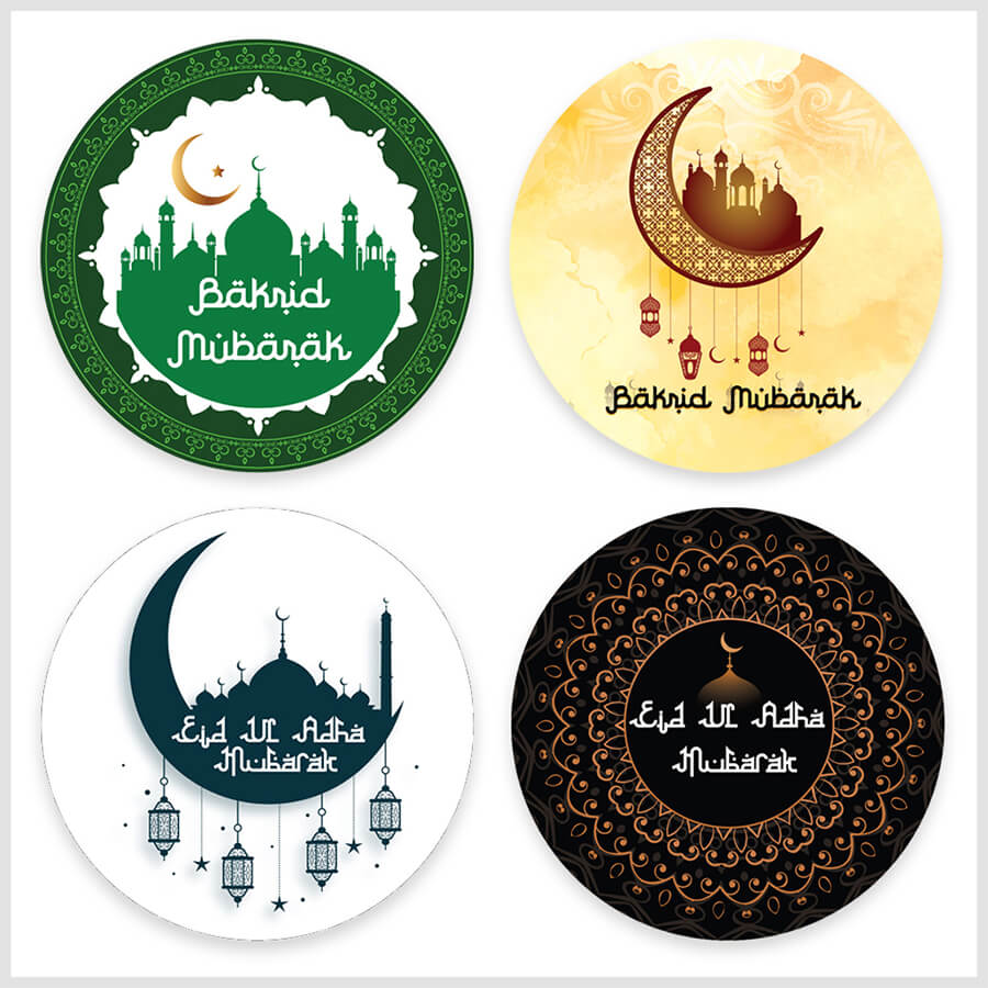 Bakrid Mubarak Stickers/ Eid Al-Adha Vinyl Stickers/ Festive ...