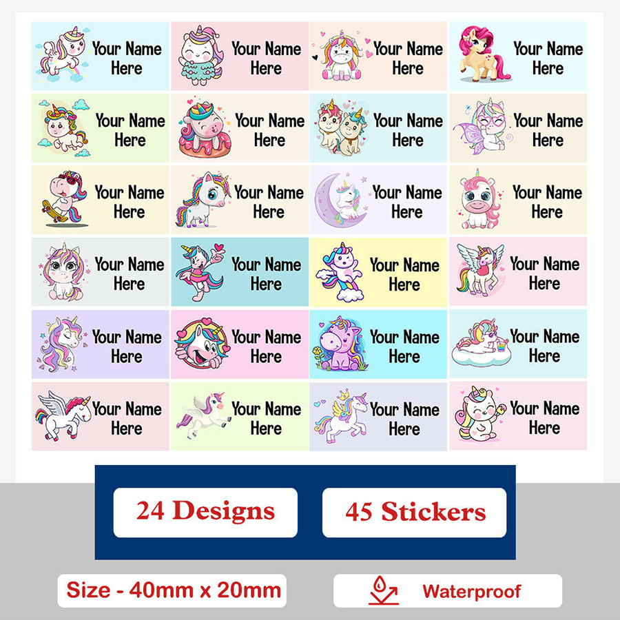 Unicorn Name Sticker | Unicorn Name Labels