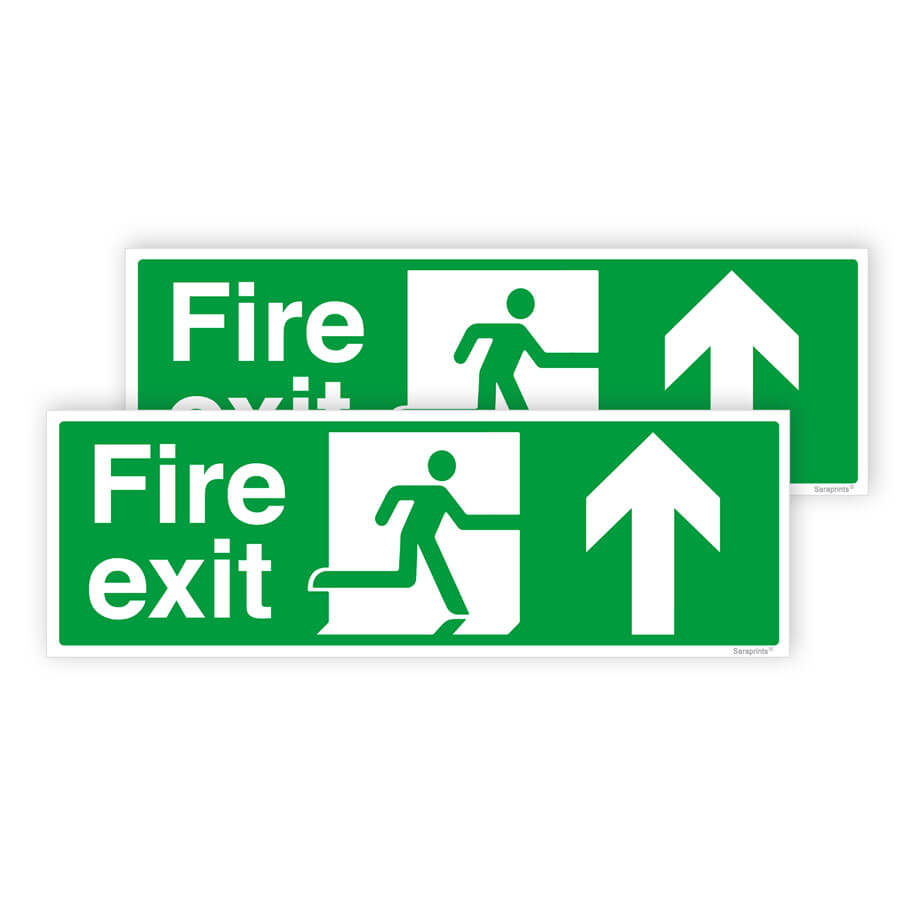 Fire exit arrow signs stickers with keep clear/Fire exit Left Arrow ...