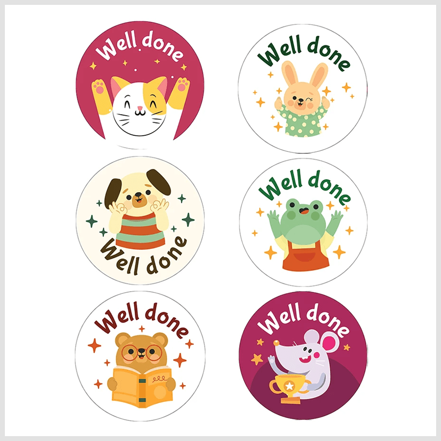 Well Done Stickers - Reward Stickers for Achievement & Motivation