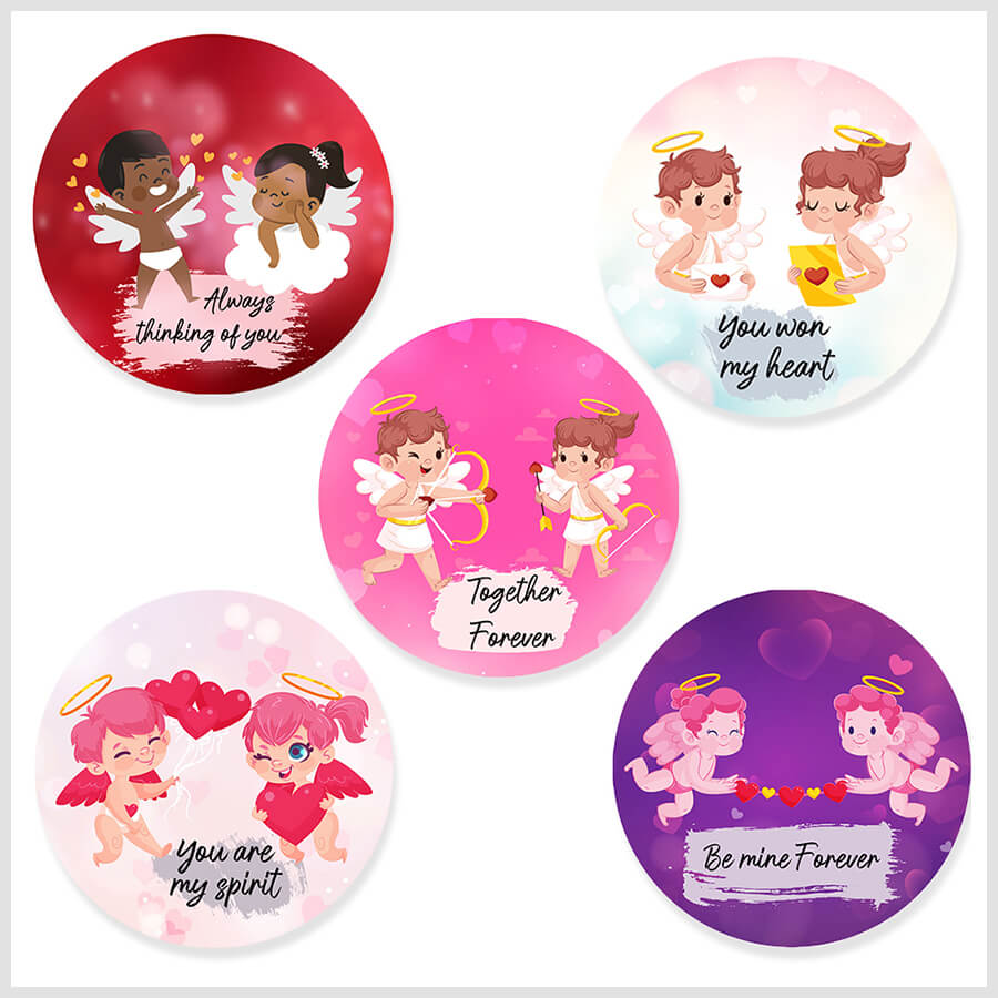 Cupid Valentine Stickers