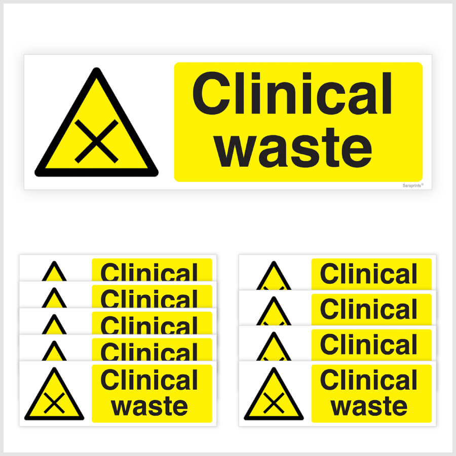 Medical waste labels/Waste management signage/Clinical waste ...