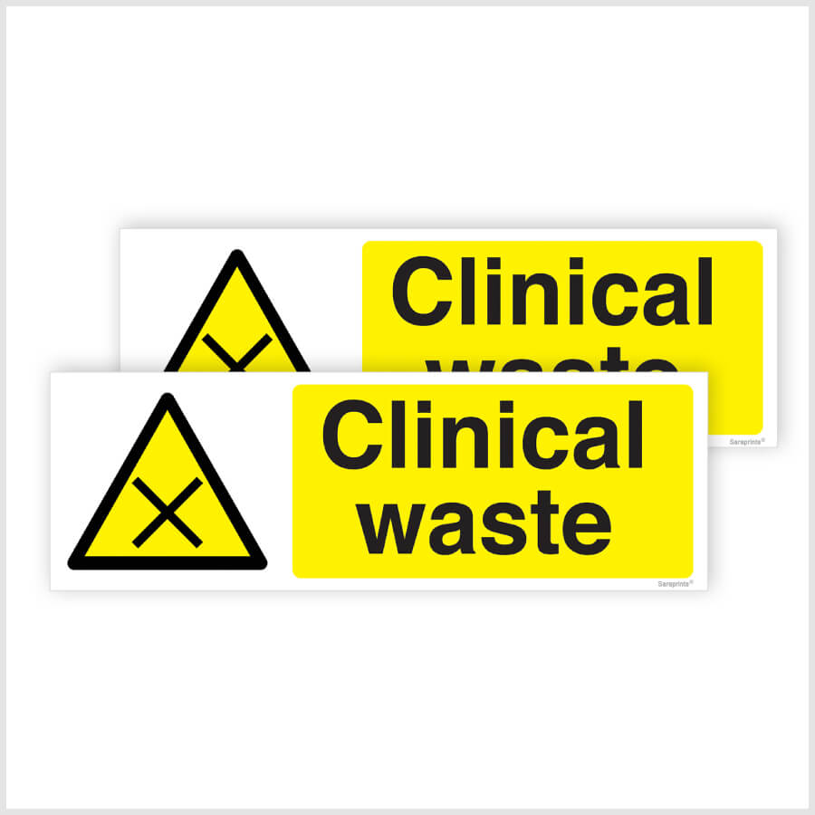 Medical waste labels/Waste management signage/Clinical waste ...