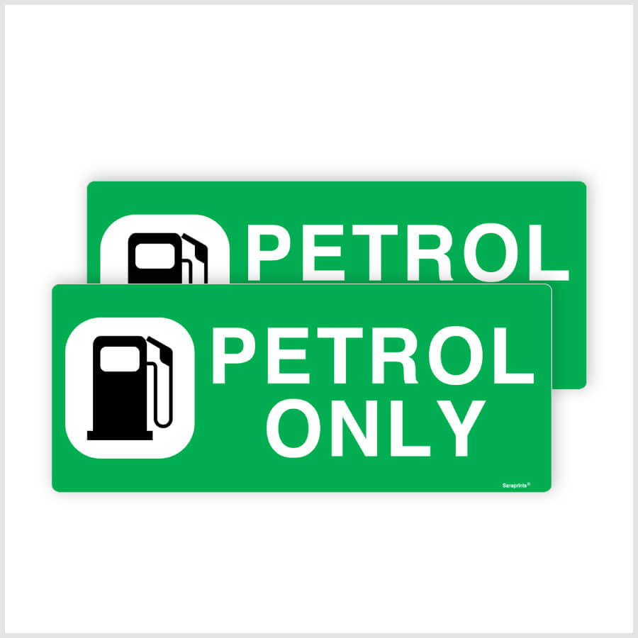 Petrol vehicle label/Fuel type indicator label/Petrol warning decal ...