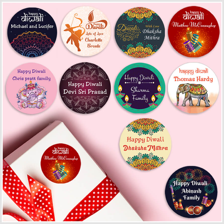 Personalised Diwali Name Labels – papaprints