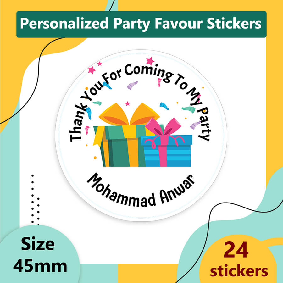 party bag sticker/personalised gift stickers/personalised stickers for ...