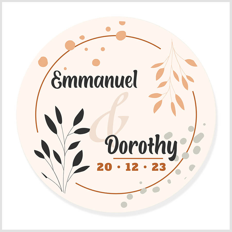 Elegant Wedding Stickers/ Personalized Vinyl Stickers/ Custom Wedding ...